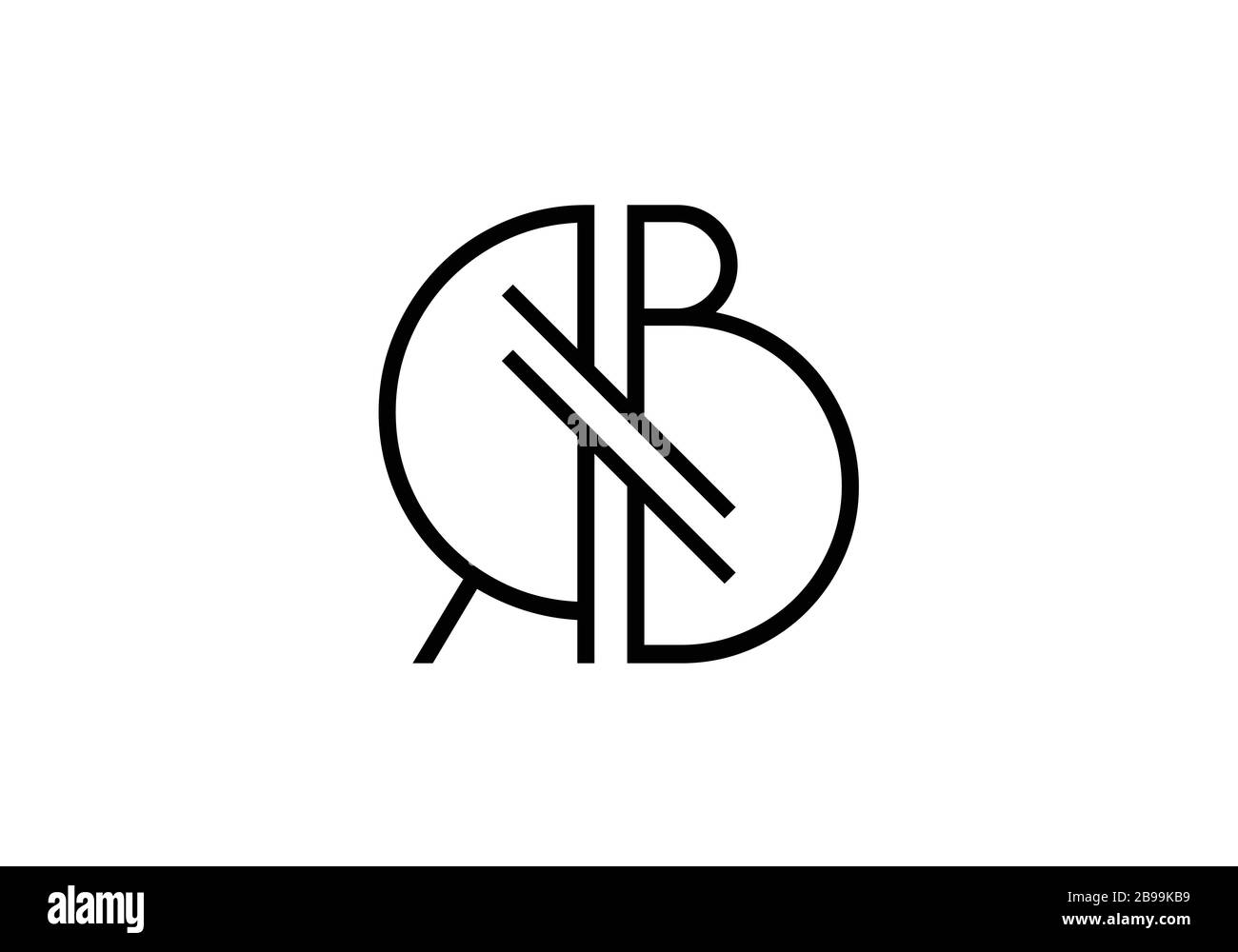 R B Rb Carta Inicial Diseño Del Logotipo Plantilla Vectorial Símbolo