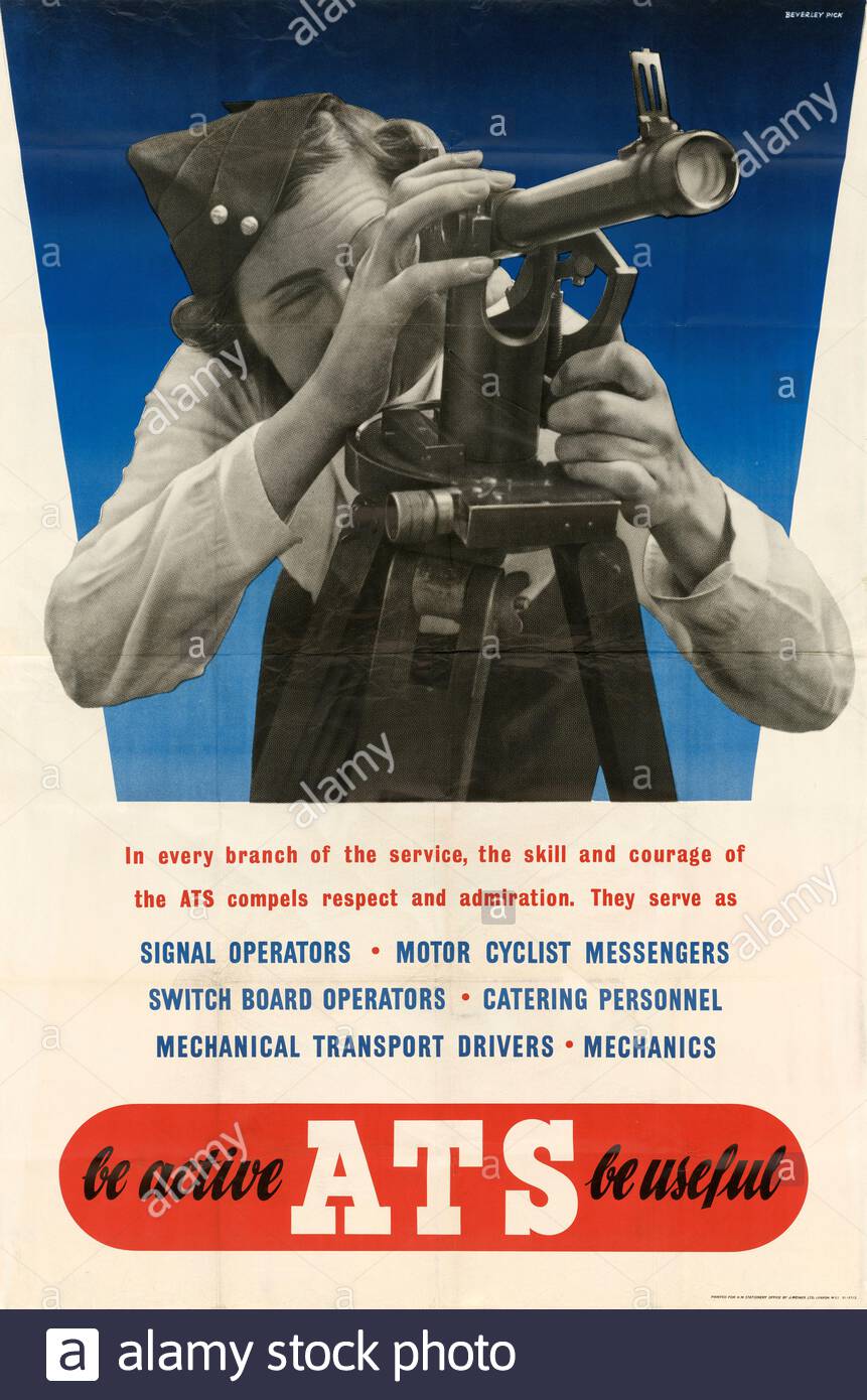 Vintage 1939 Ww2 Cartel De Reclutamiento De Propaganda Para Ats