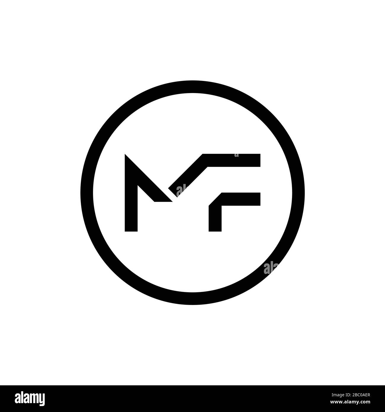 Plantilla inicial del vector del logotipo de la letra MF. Letra ... Plantilla inicial del vector del logotipo de la letra MF. Letra ...