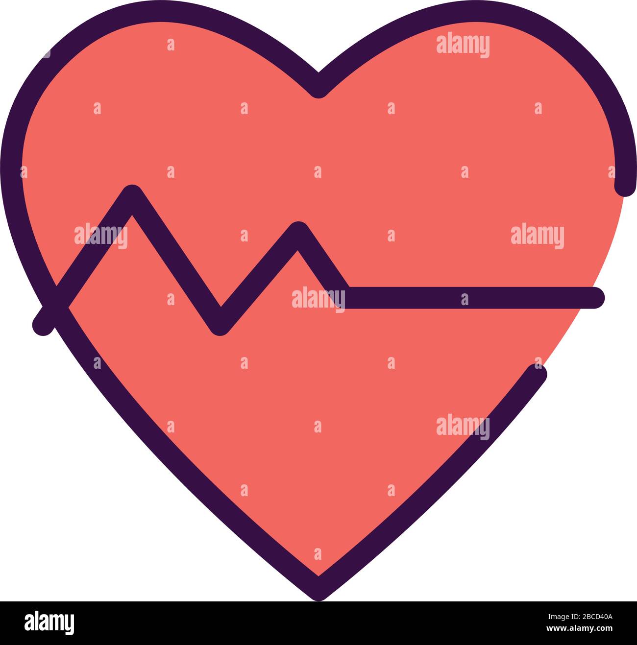 Concepto Sanitario Icono De Corazón Cardiovascular Sobre Fondo Blanco