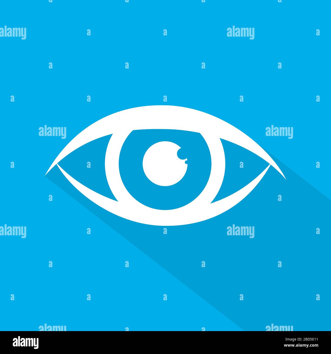 Icono Plano De Ojo Humano Ilustración Vectorial Símbolo De Ojo Con