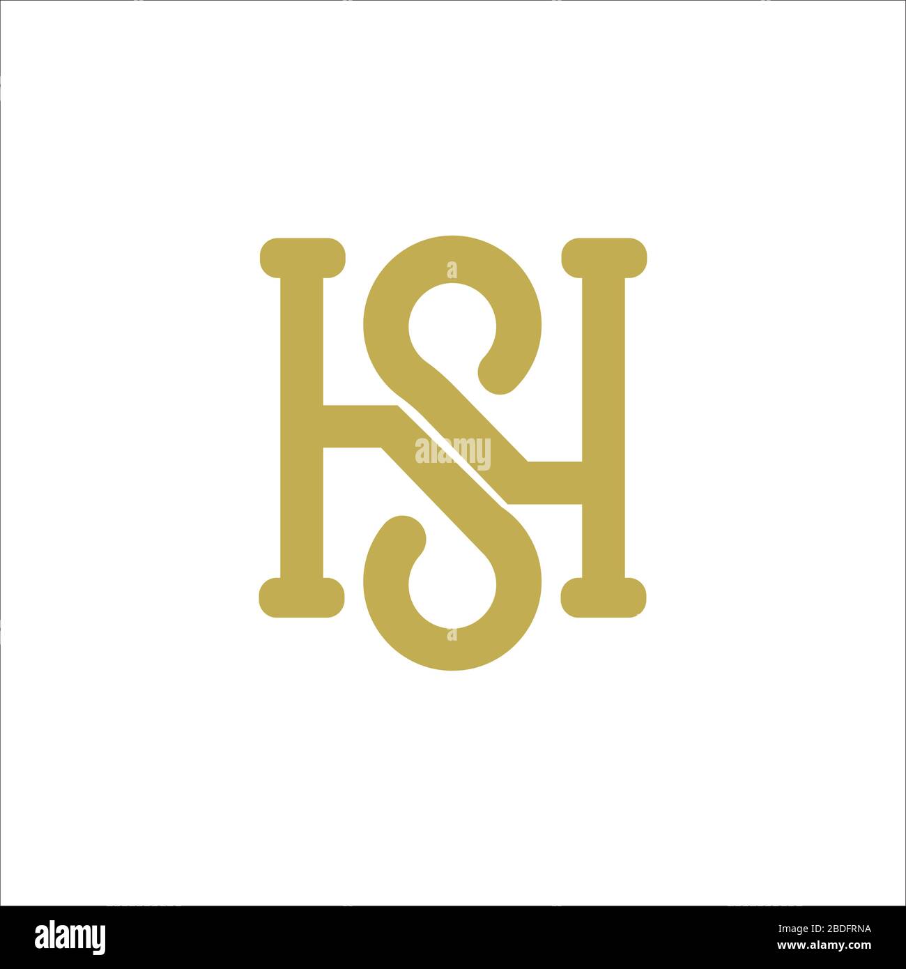 Plantilla De Diseño Vectorial Con La Letra Inicial Hs Logo O Sh Logo