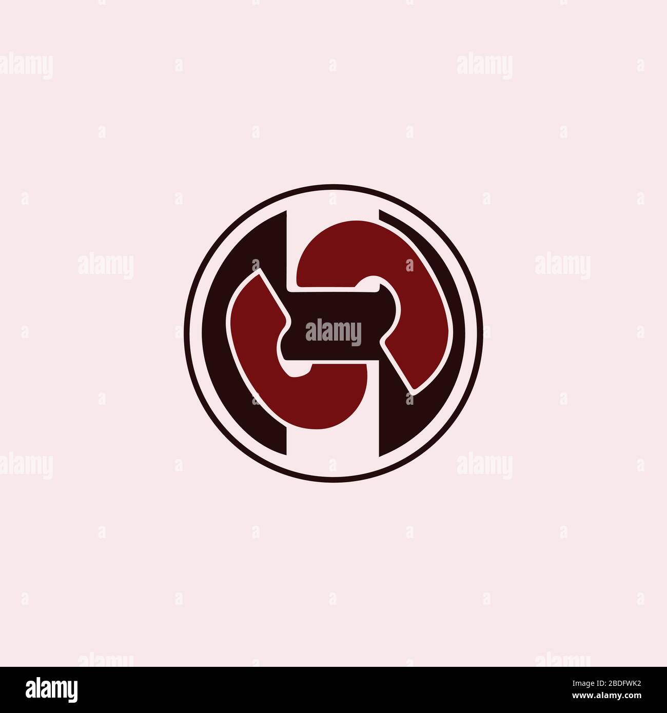 Plantilla De Diseño Vectorial Con La Letra Inicial Hs Logo O Sh Logo