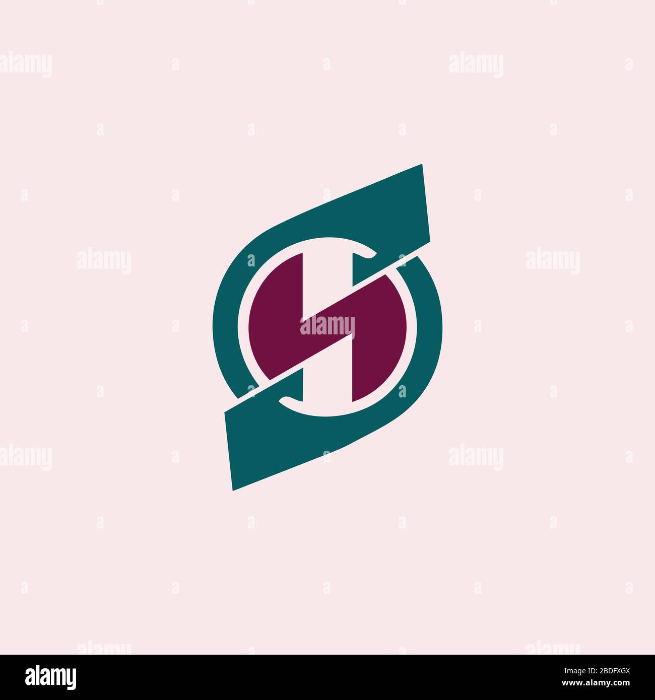 Plantilla De Diseño Vectorial Con La Letra Inicial Hs Logo O Sh Logo