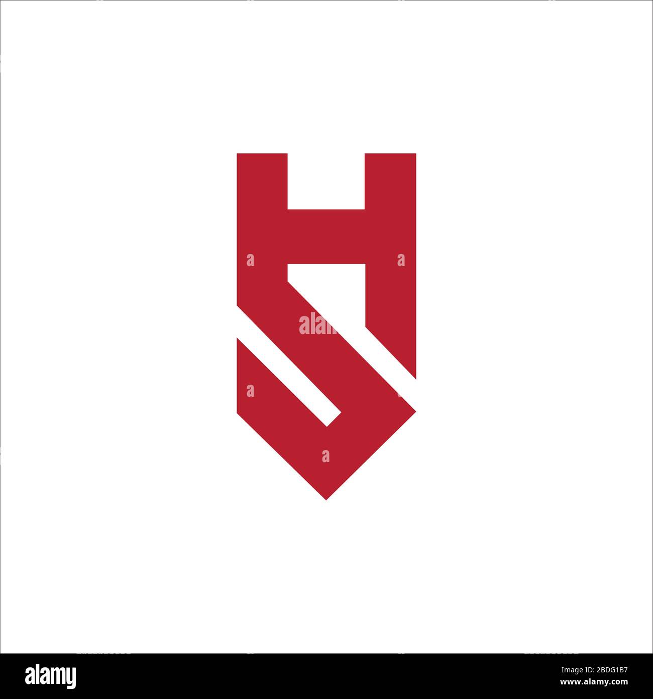 Plantilla De Diseño Vectorial Con La Letra Inicial Hs Logo O Sh Logo