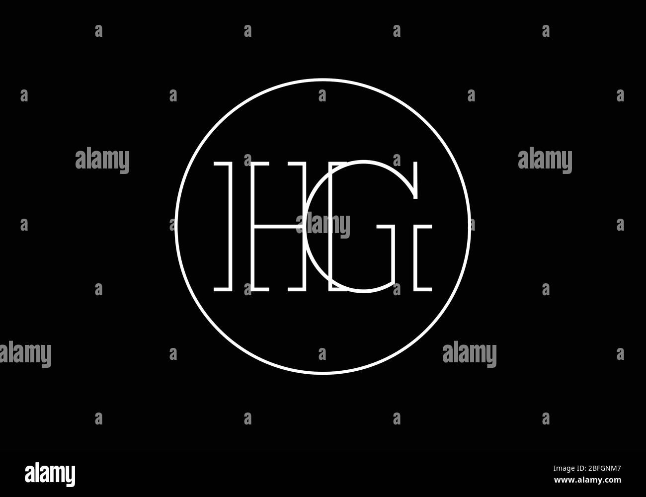 Plantilla De Vector De Diseño De Logotipo Hg De La Carta Del Monograma