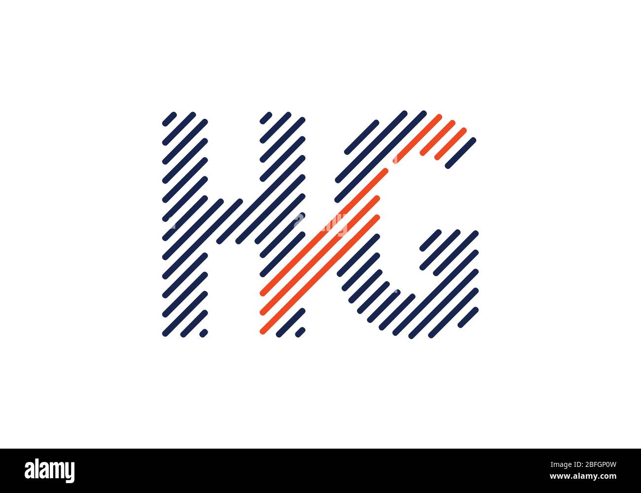 Plantilla De Vector De Diseño De Logotipo Hg De La Carta Del Monograma