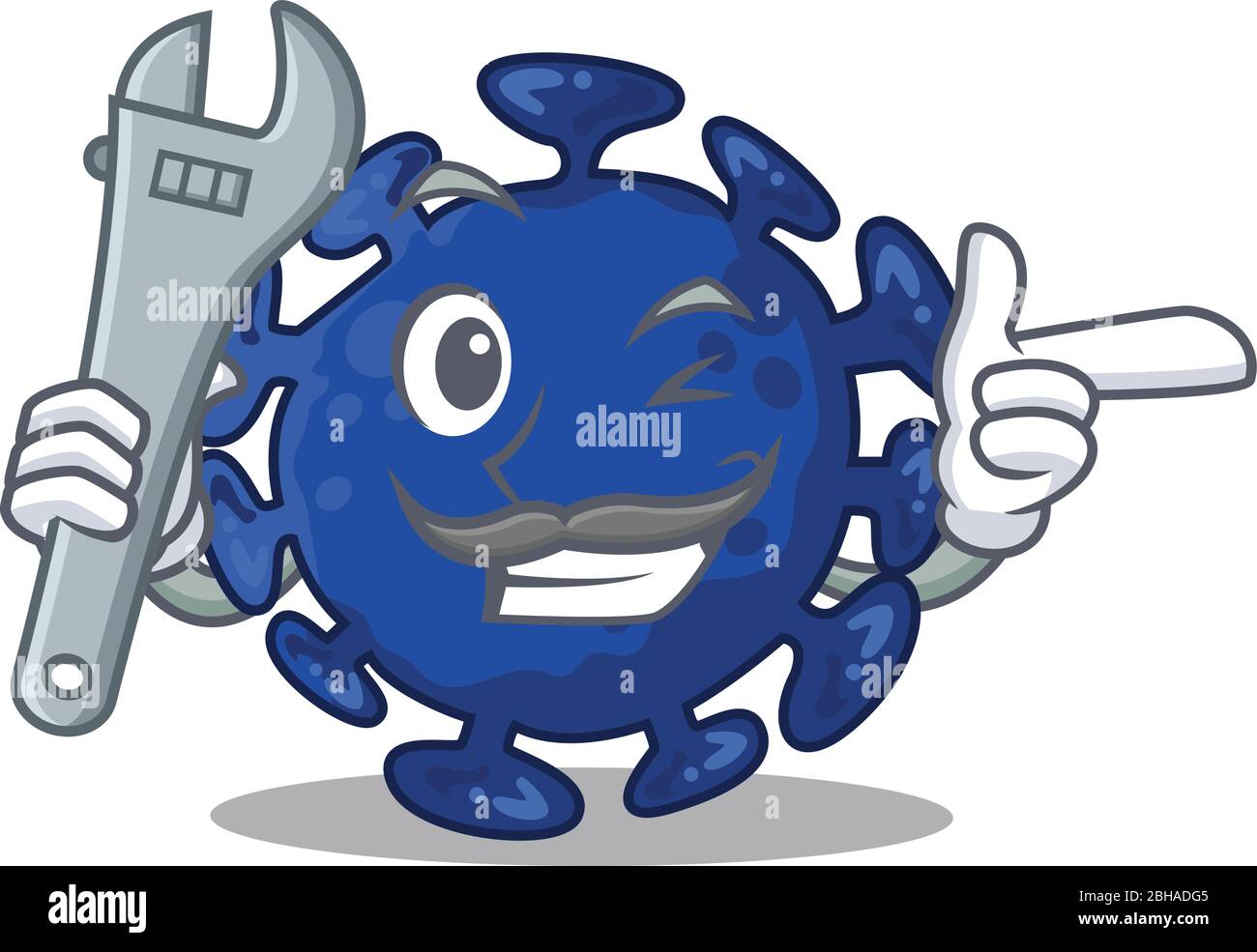 Una Imagen Del Concepto De Diseño De Mascota Mecánica Streptococcus