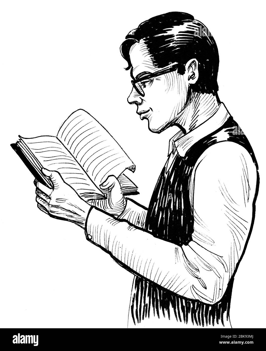 Joven Leyendo Dibujo Imágenes Recortadas De Stock Alamy