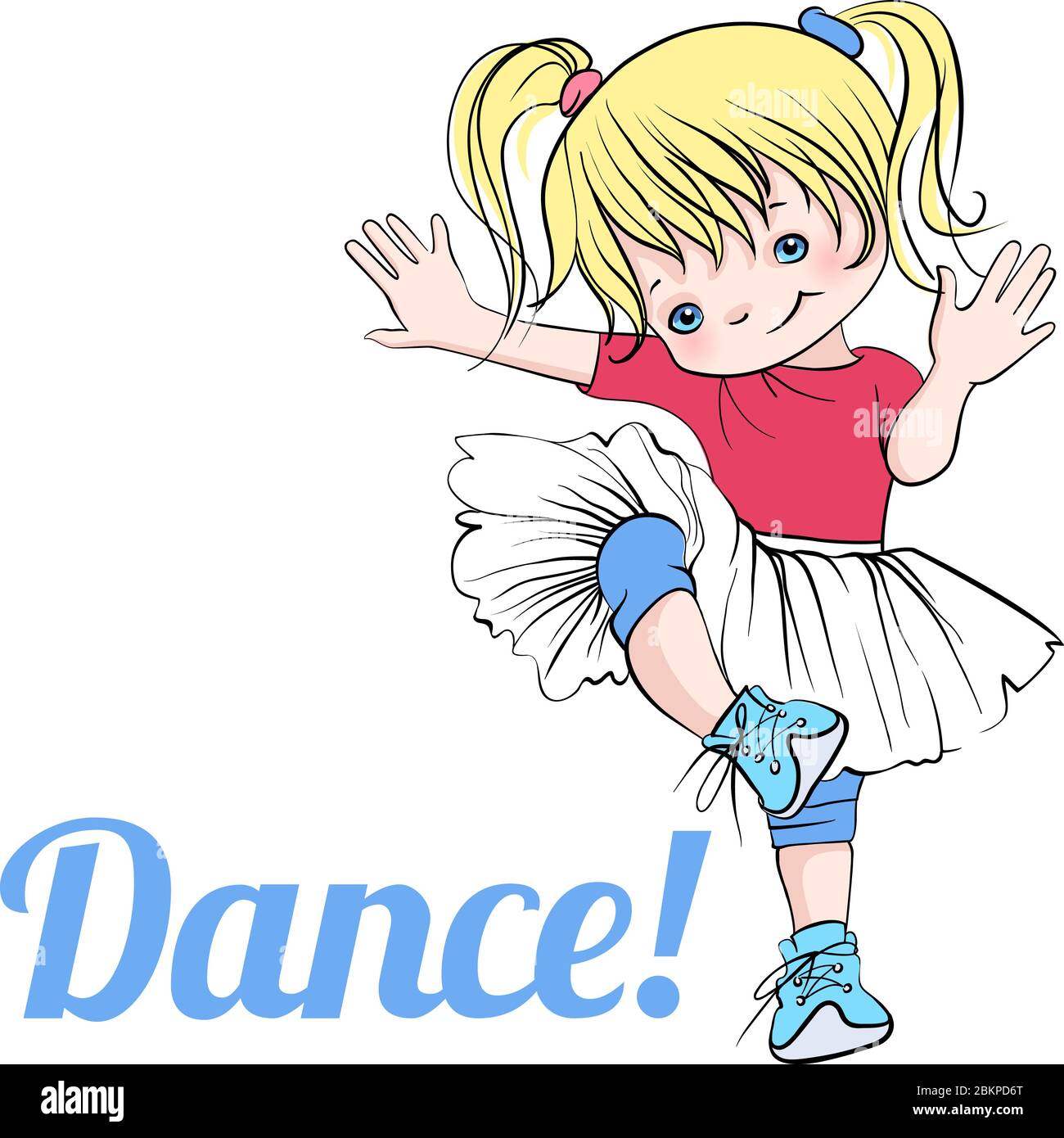 Niña Feliz Bailando Imágenes Vectoriales De Stock Alamy