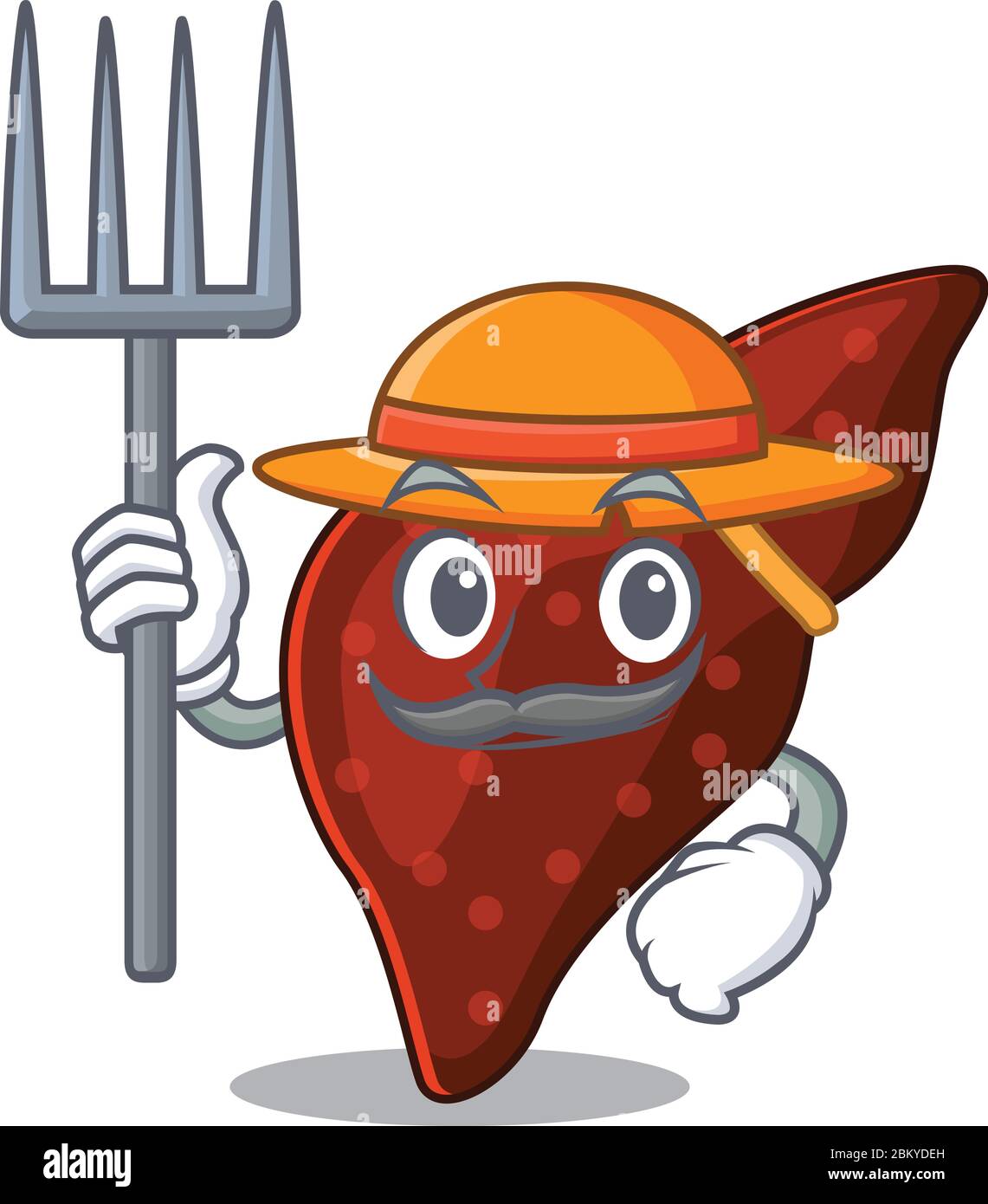 Dibujo Animado Diseño De Carácter De La Cirrosis Hepática Humana Como