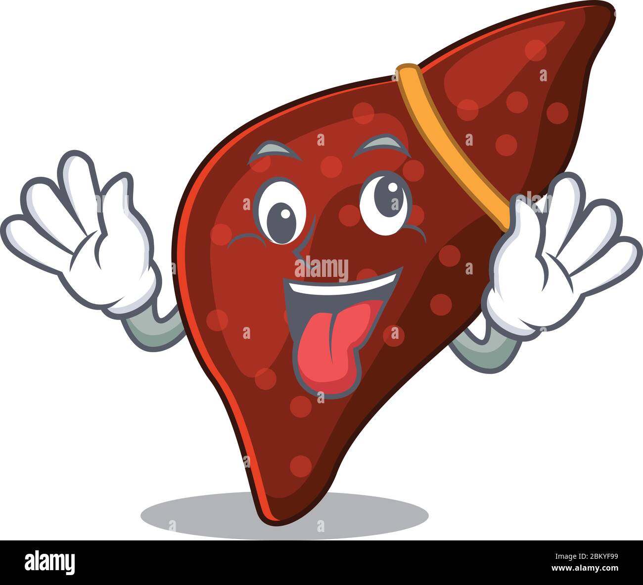 Un Diseño De Dibujos Animados De Cirrosis Hepática Humana Que Tiene Una