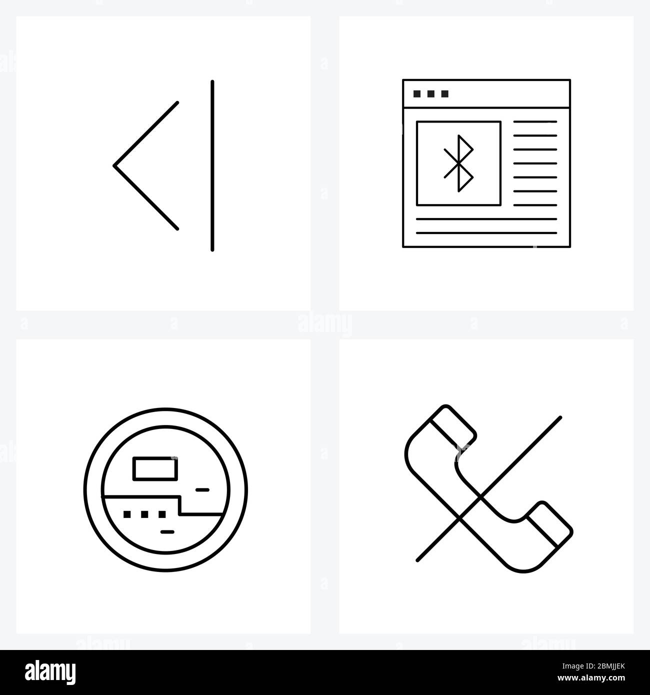 Icono De Vector De Acciones Conjunto De 4 Símbolos De Línea Para Flecha
