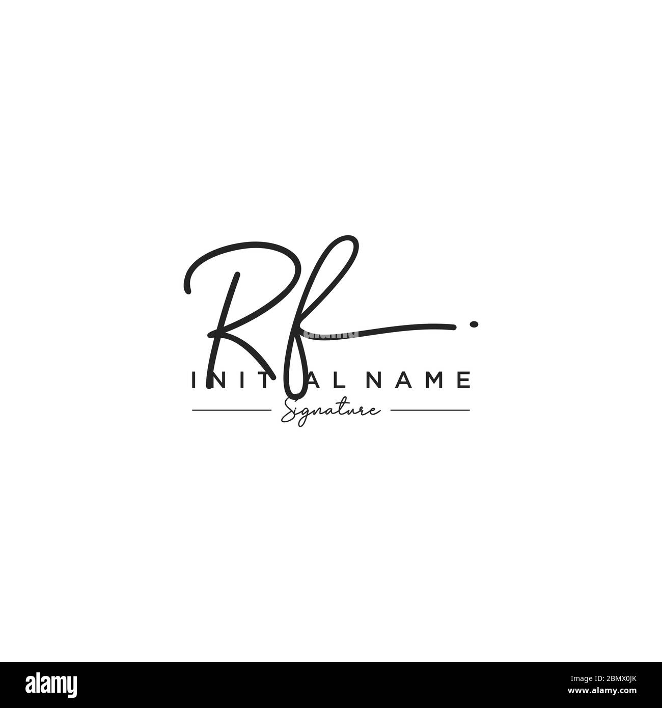 Vector De Plantilla De Logotipo De Firma De Rf De Letra Imagen Vector