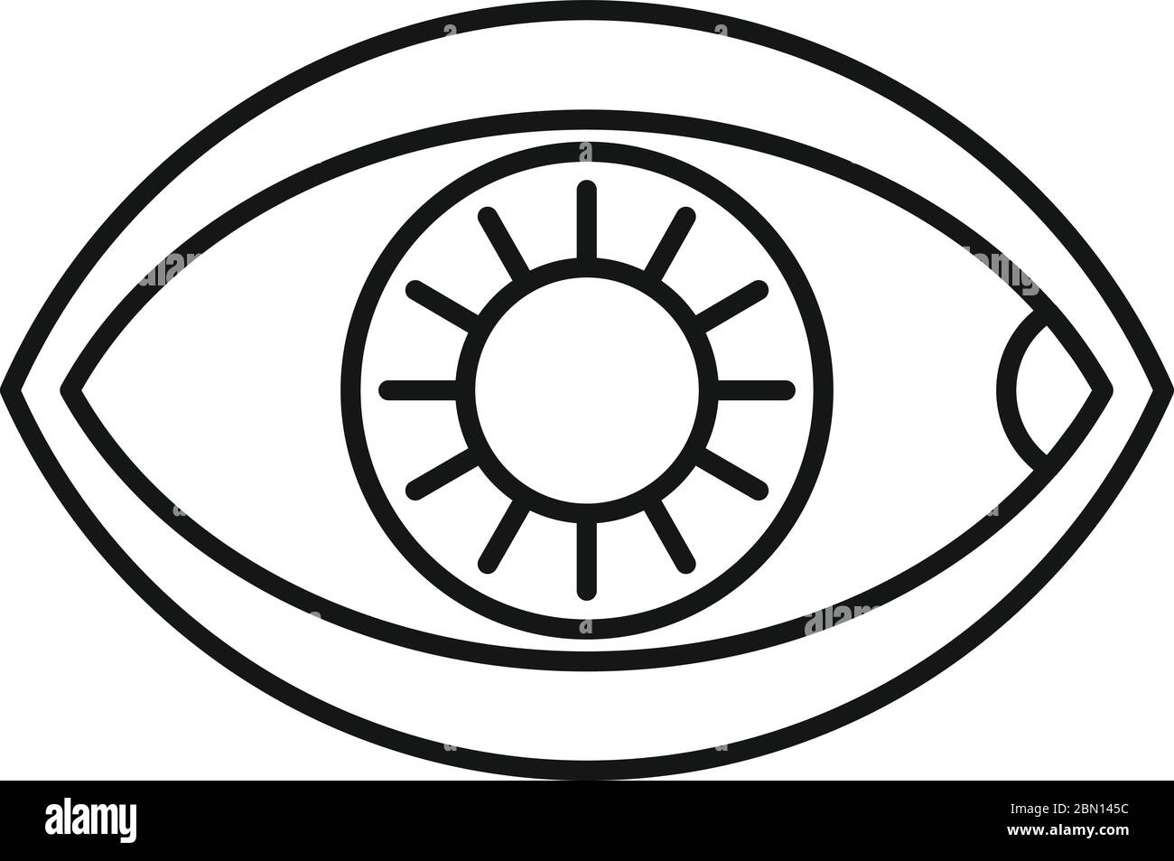 Icono De Ojo Humano Saludable Perfile Un Icono De Vector Sano Del Ojo