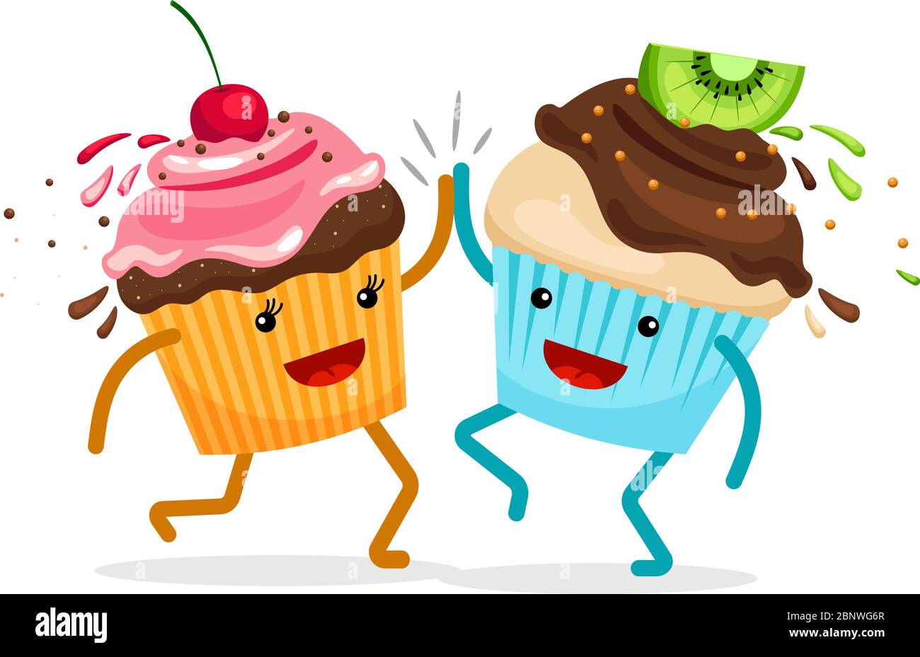 Muffins De Dibujos Animados Para Siempre Amigos Cupcakes Clap Manos