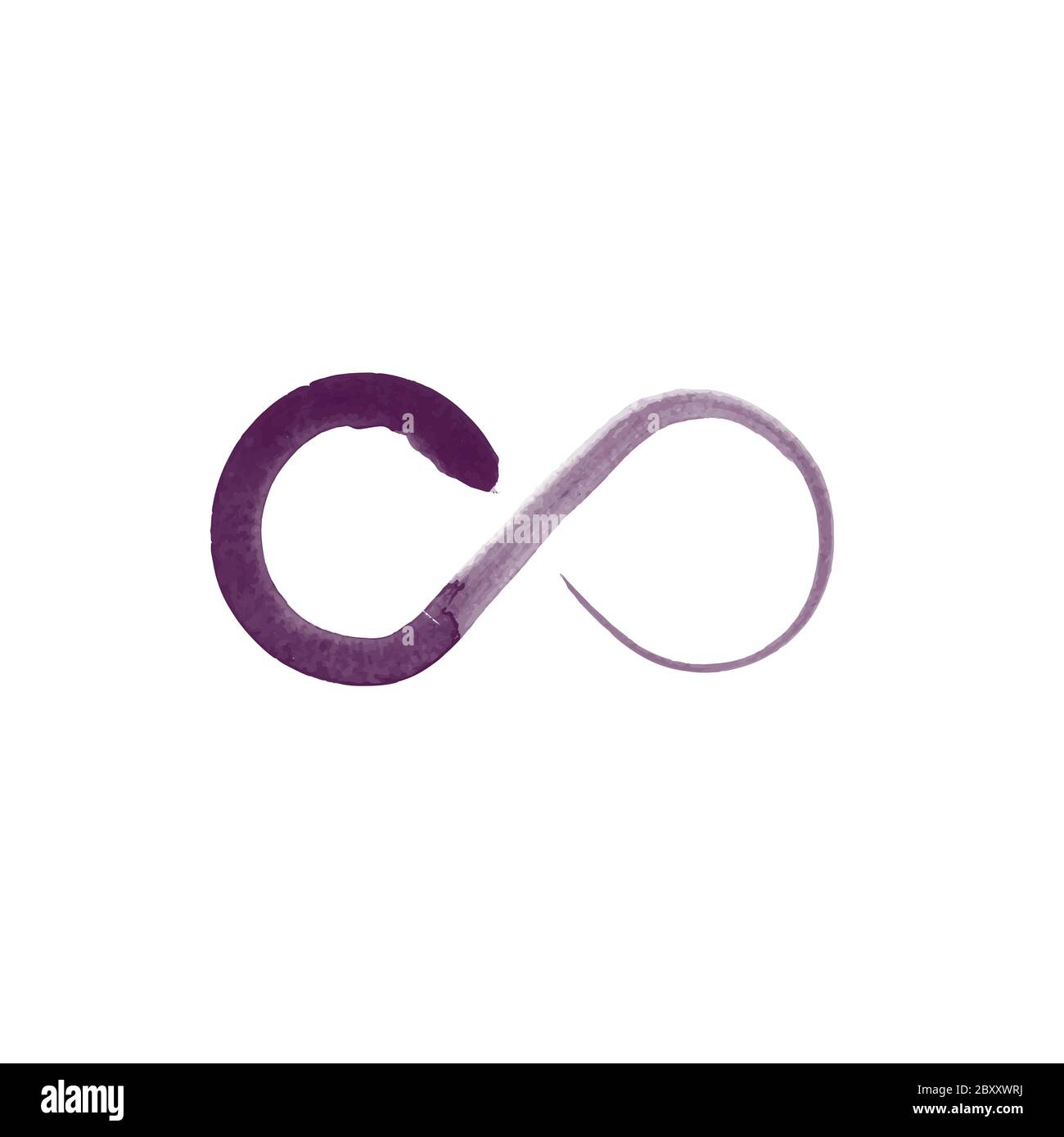 Signo De Infinito De Acuarela Dibujado A Mano Ejemplo De Vector