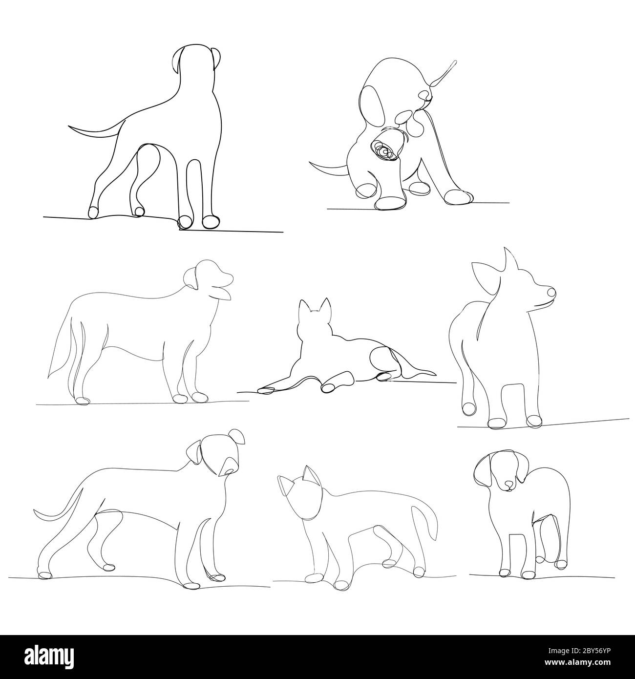 Dibujo linea continua perro Imágenes vectoriales de stock - Página 2 ... Dibujo linea continua perro Imágenes vectoriales de stock - Página 2 ...