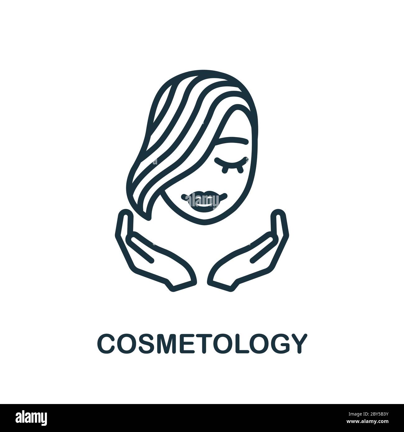 Icono Cosmetología Icono De Cosmetología Simple Monocromo Para