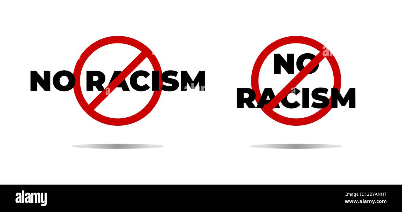 Campaña Contra El Racismo Y La Tolerancia Aislado Icono Color Palmas