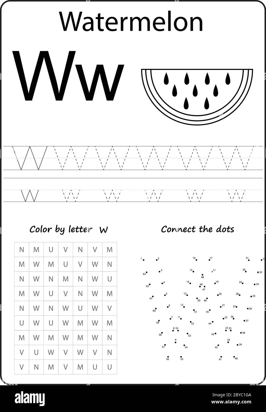 Hoja De Trabajo De La Letra W