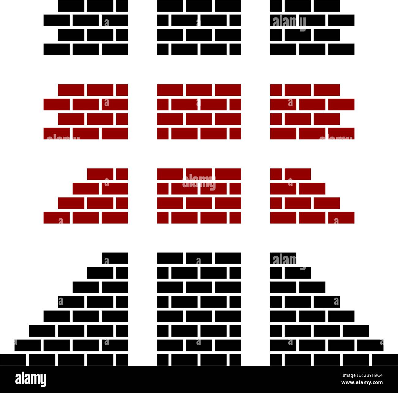 Icono De Pared De Ladrillo Ilustración Vectorial Imagen Vector De Stock