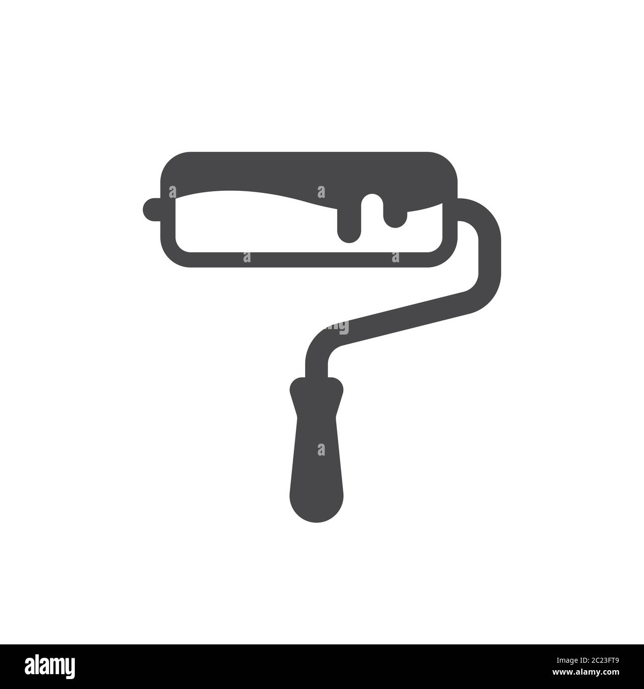 Silueta De Rodillo De Pintura