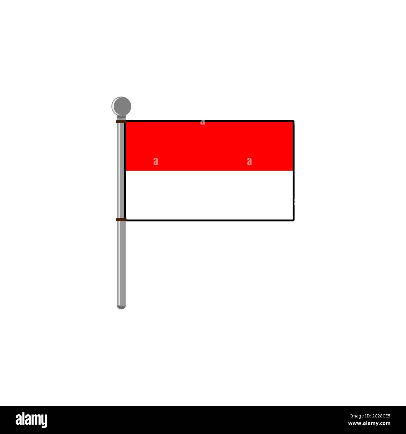 Ilustración De La Plantilla De Diseño Vectorial De La Bandera Indonesia