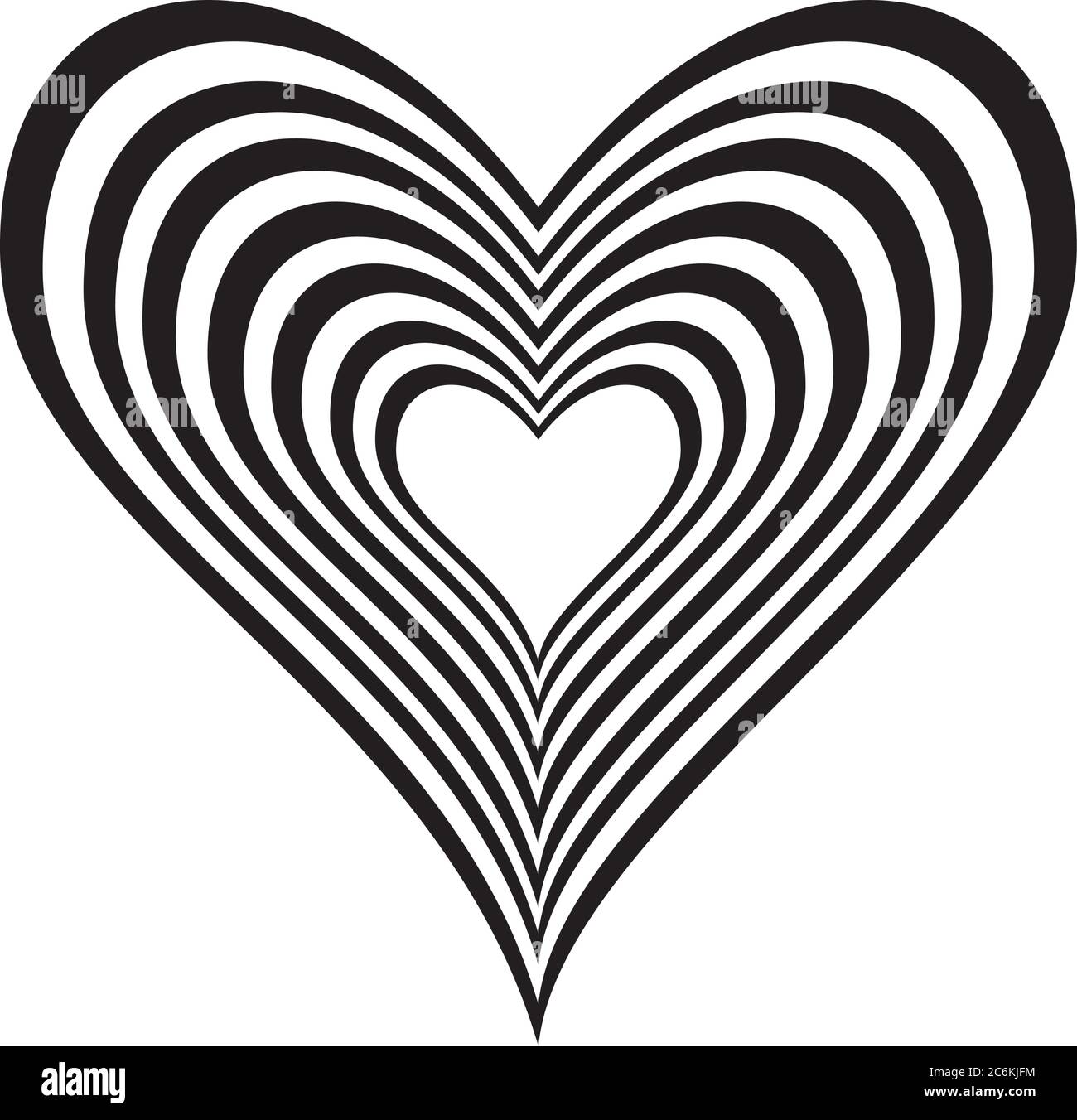 Corazones Dentro De Corazón Silueta Estilo Icono Diseño De Amor Pasión
