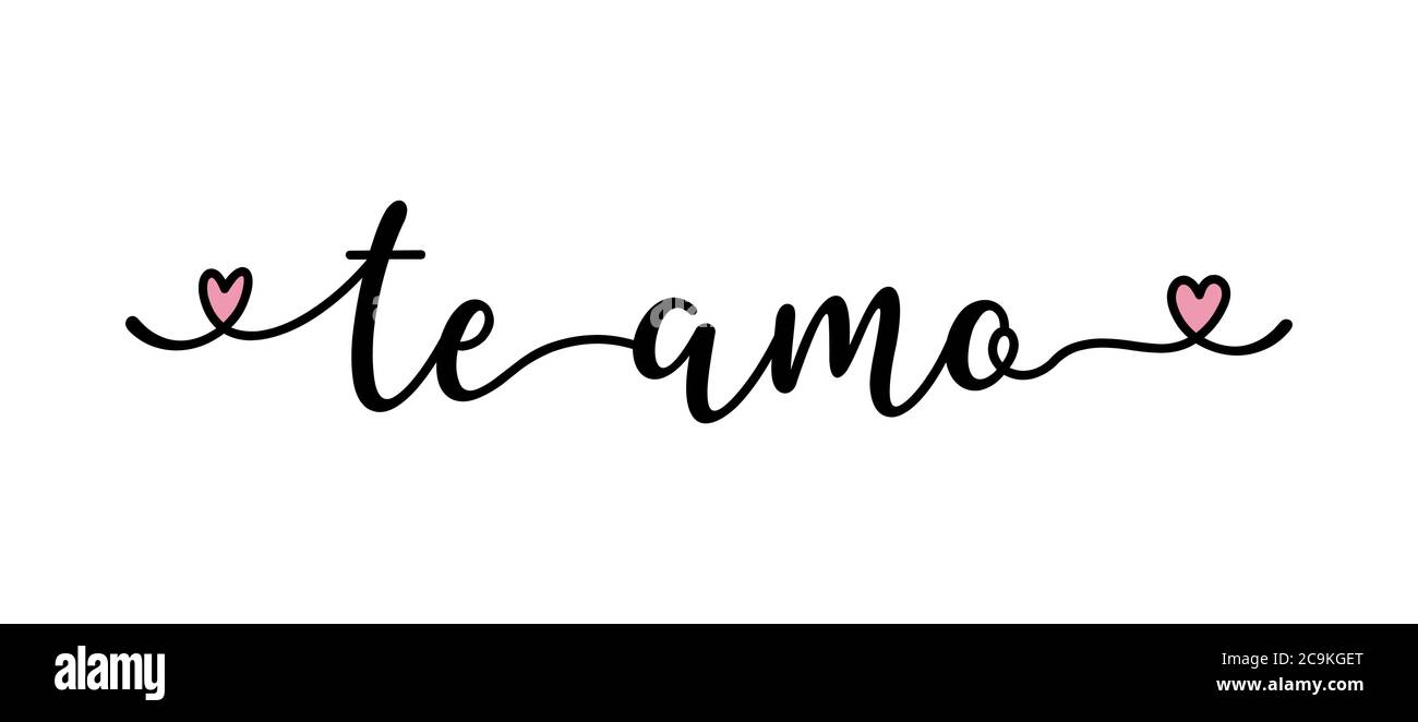 Cita Manuscrita Te Amo Como Banner En Español Traducido Te Amo Letras