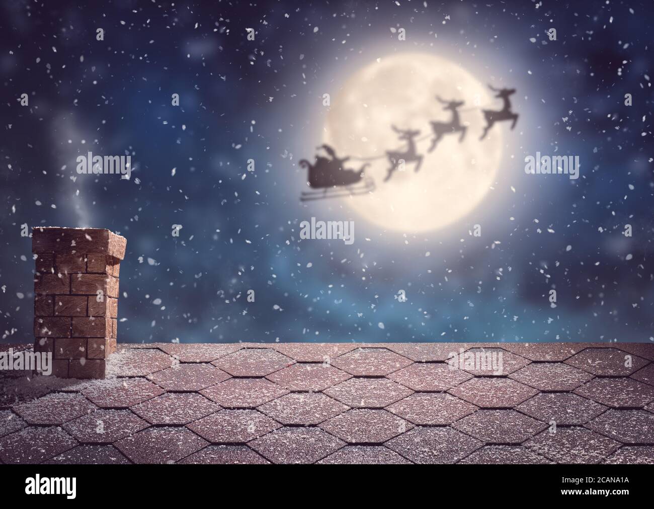 Trineo De Papa Noel Volando