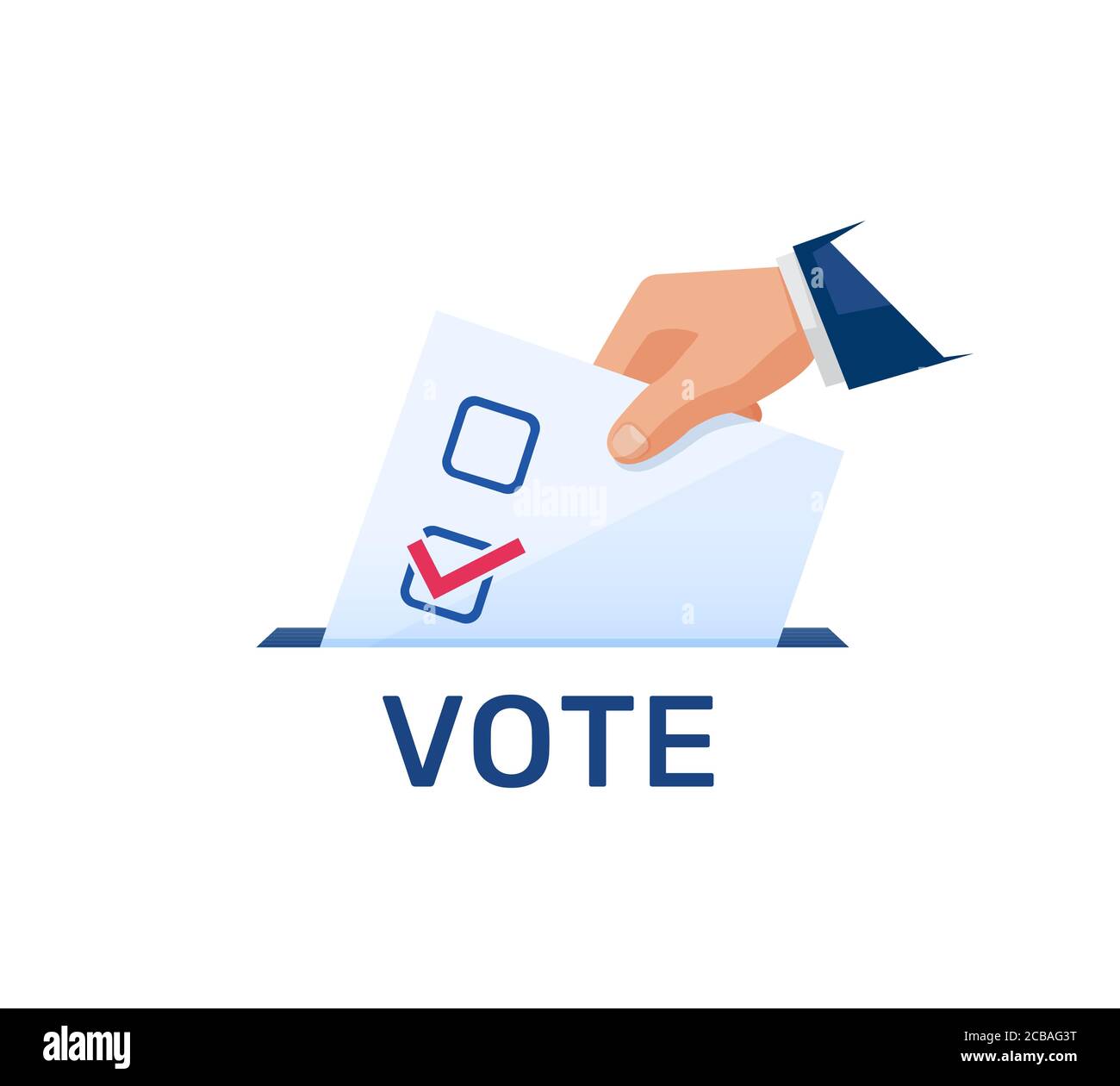 Concepto De Votación Política E Ilustración De Elecciones La Mano