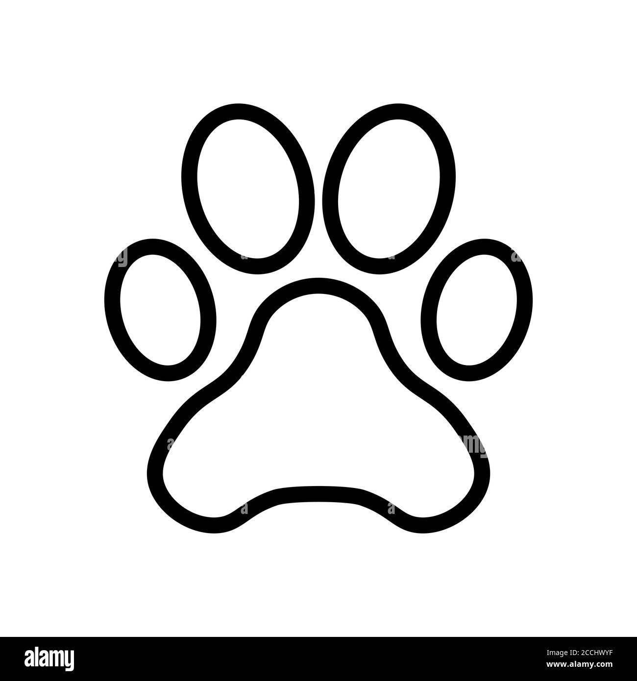 Icono De Línea De Símbolo De Pata De Perro Ilustración Vectorial Imagen Vector De Stock Alamy