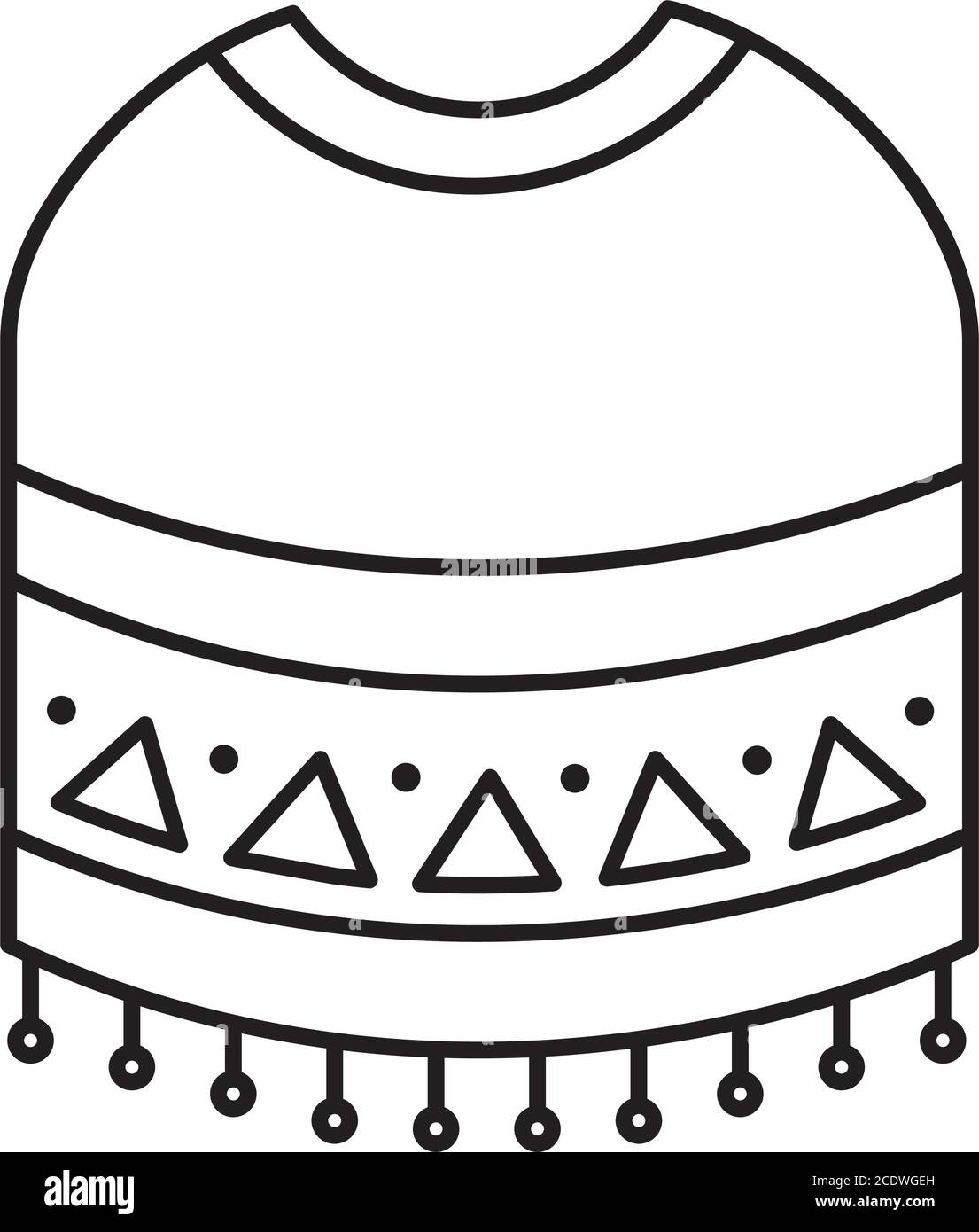 Mexican Poncho Page Coloring Pages