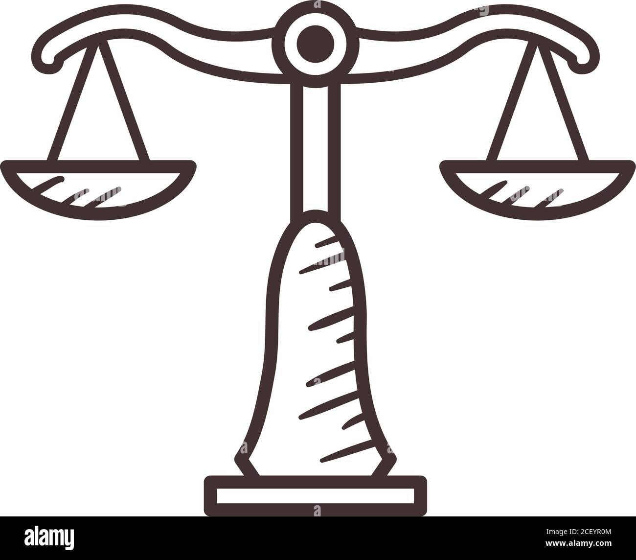 Estilo De Línea Escala Icono Diseño Justicia Legal Juicio Y Tema