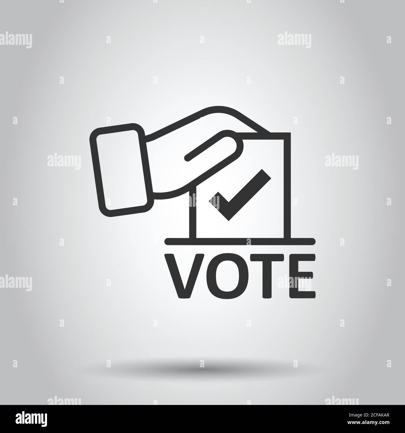 Votar Icono En Estilo Plano Ilustración Del Vector De Las Urnas Sobre