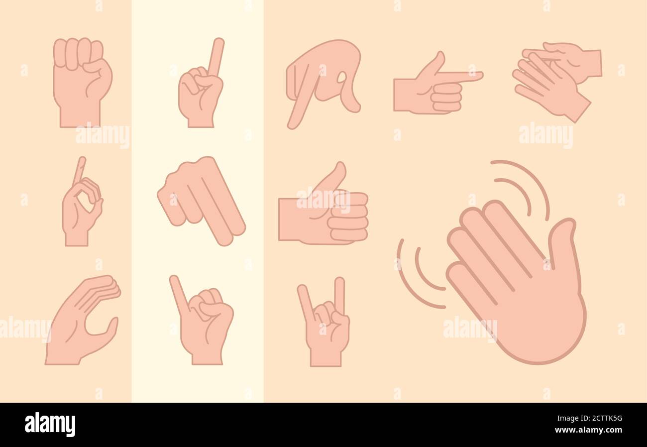Manos De Lenguaje De Señas Fotos e Imágenes de stock - Alamy