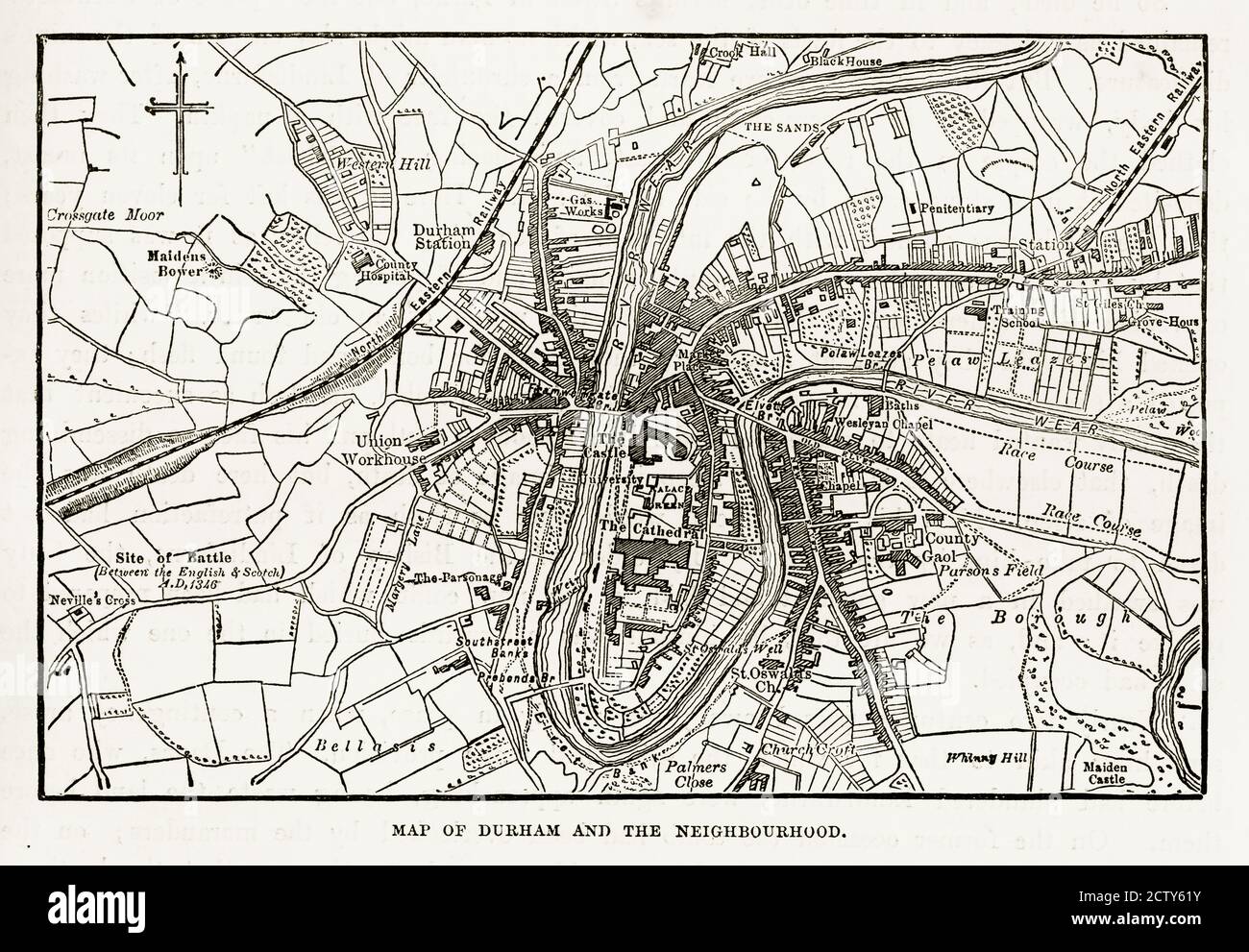 Mapa De Durham Inglaterra