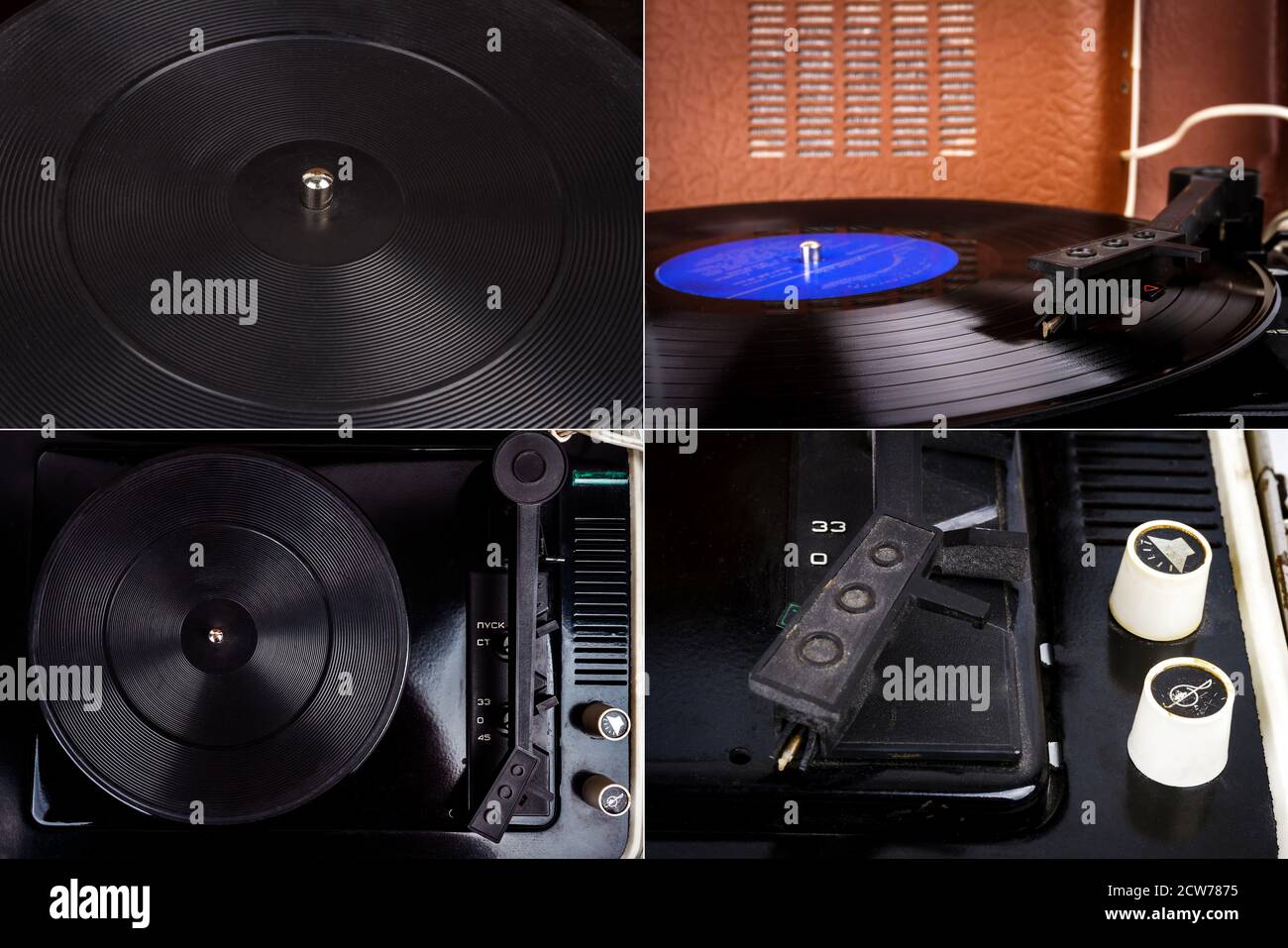 Colección De Imágenes Con Primeros Planos De Tocadiscos Vintage