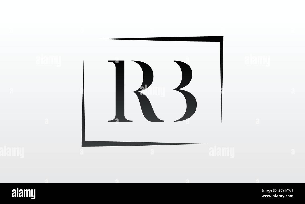 Logo Inicial De La Letra Del Rb Con La Plantilla Del Vector De La