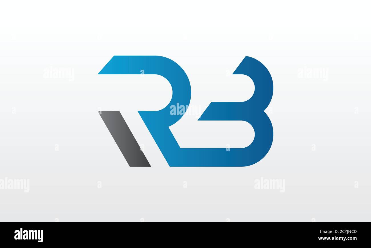 Logo Inicial De La Letra Del Rb Con La Plantilla Del Vector De La