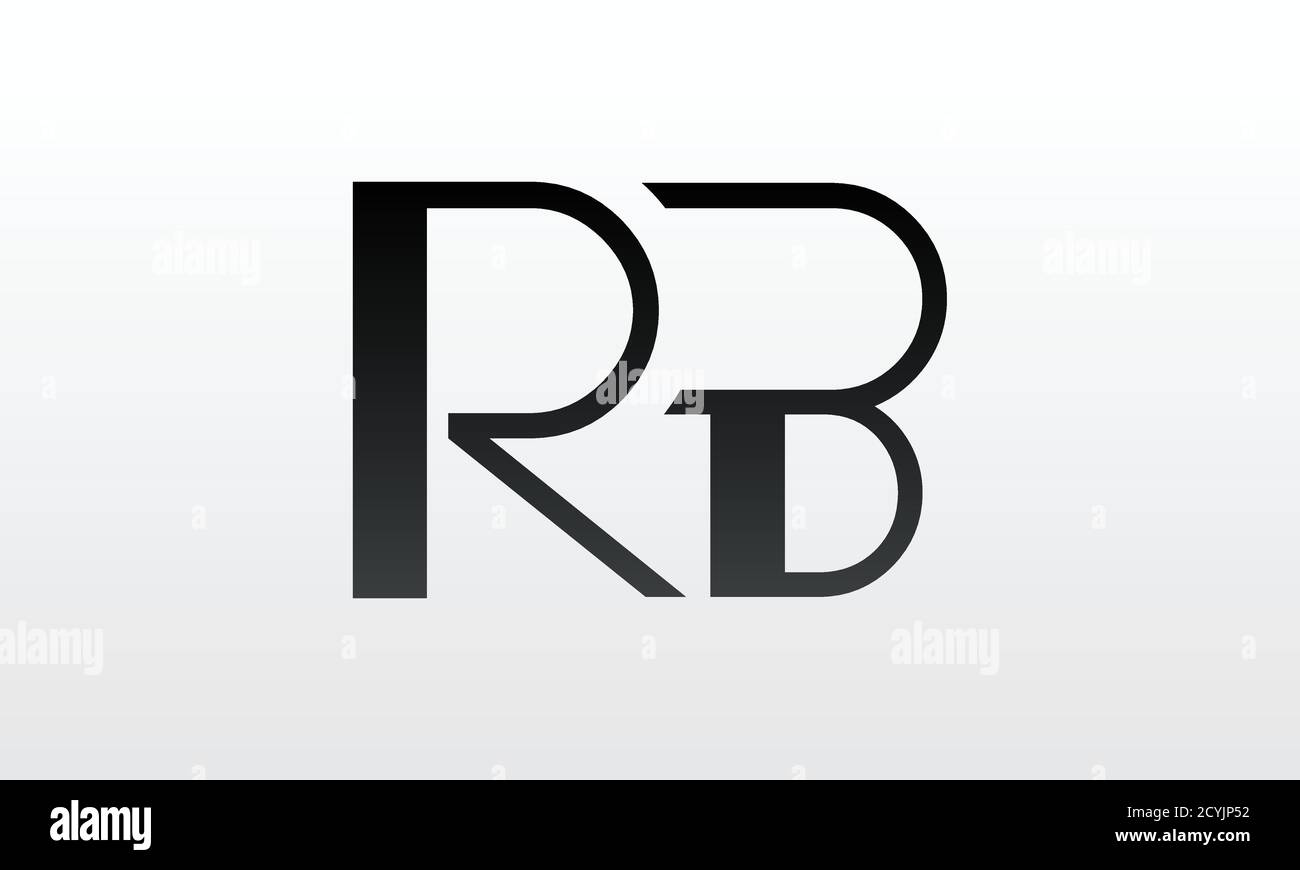 Logo Inicial De La Letra Del Rb Con La Plantilla Del Vector De La