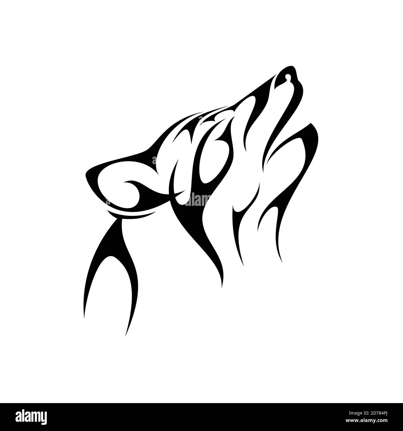 Símbolo De Lobo Tribal