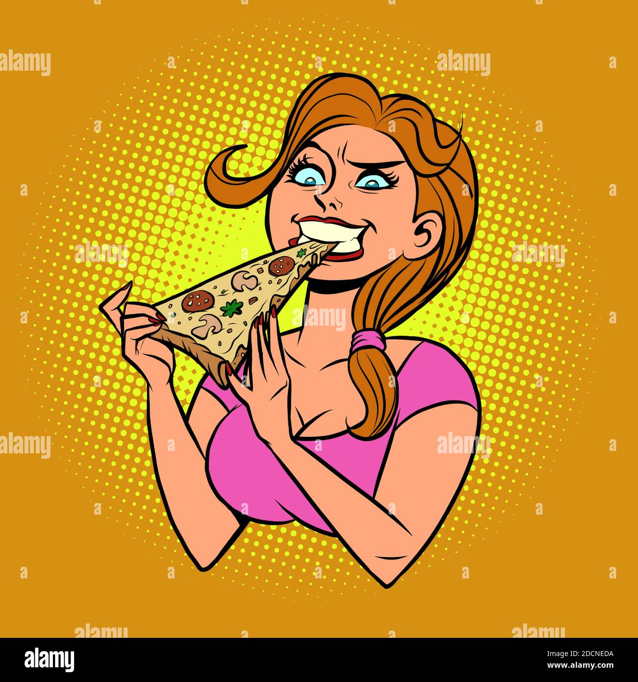 Niño Comiendo Pizza Imágenes Vectoriales De Stock Alamy