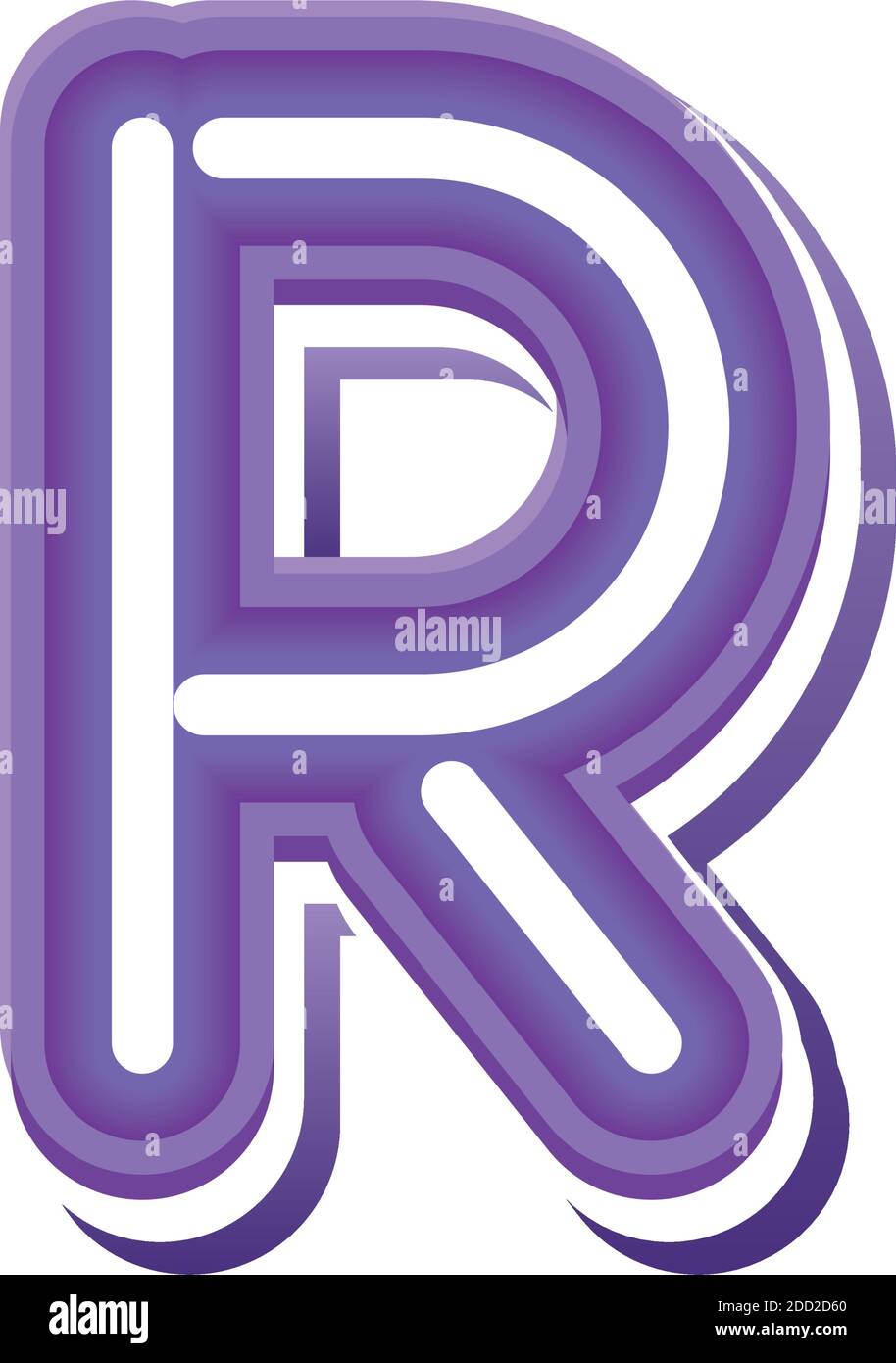 La Letra R En Morado