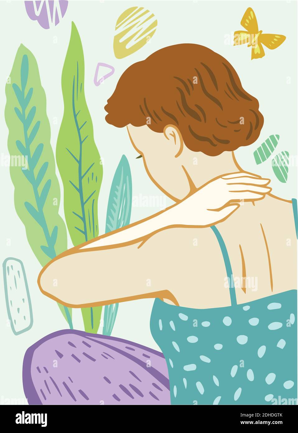 Clipart De Dibujos Animados De Dolor De Cuello