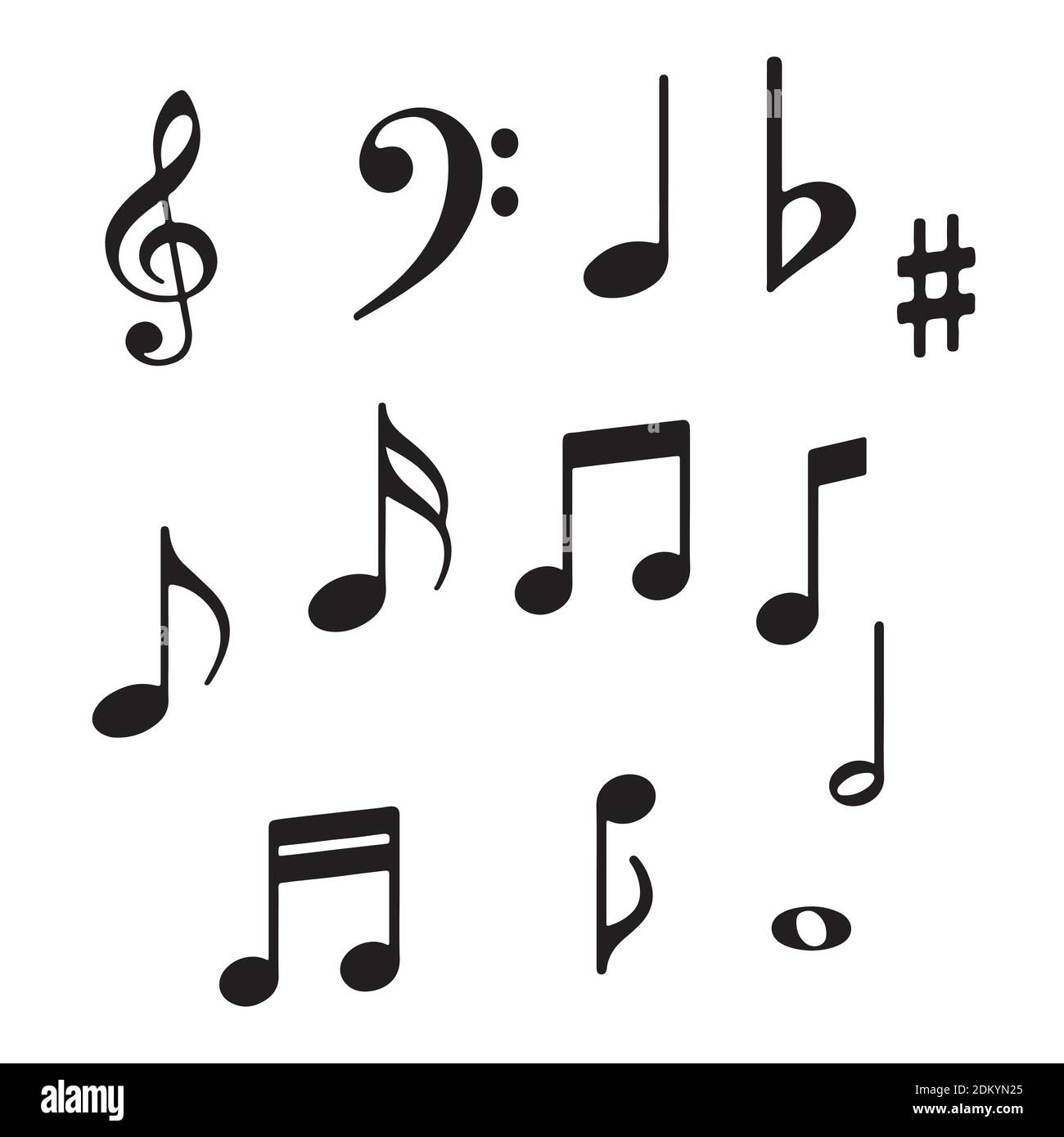 Signos de musica Imágenes vectoriales de stock - Alamy