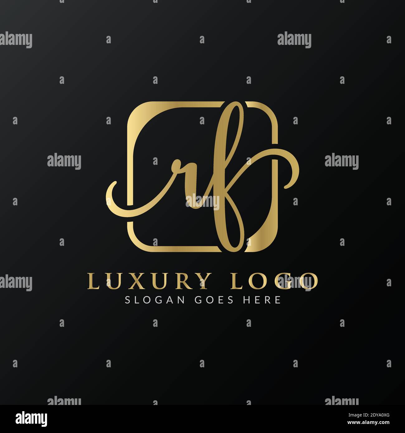 Letra De Rf Inicial Logo Diseño Typografía Moderna Vector Plantilla