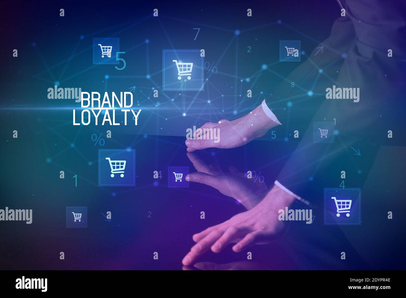 Compras en línea con la lealtad de marca, concepto de inscripción con ... Compras en línea con la lealtad de marca, concepto de inscripción con ...