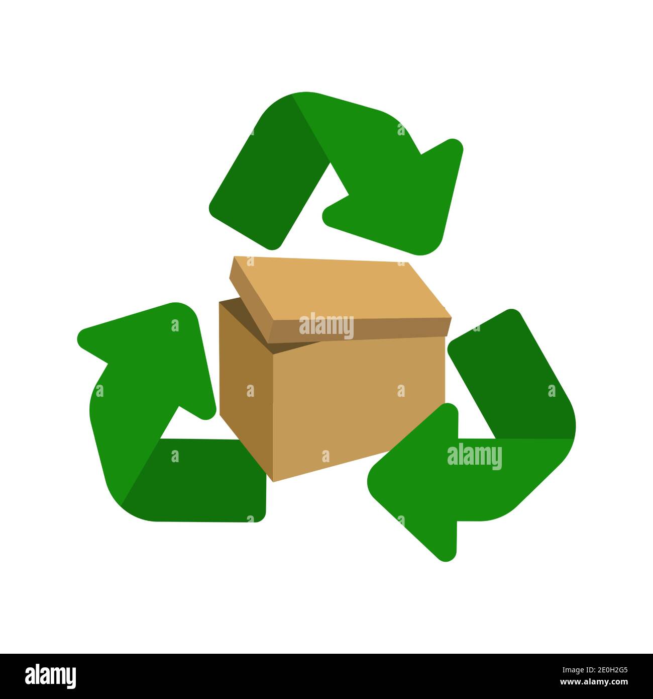 Símbolo De Reciclaje De Cartón Ilustración Del Vector De Residuos De
